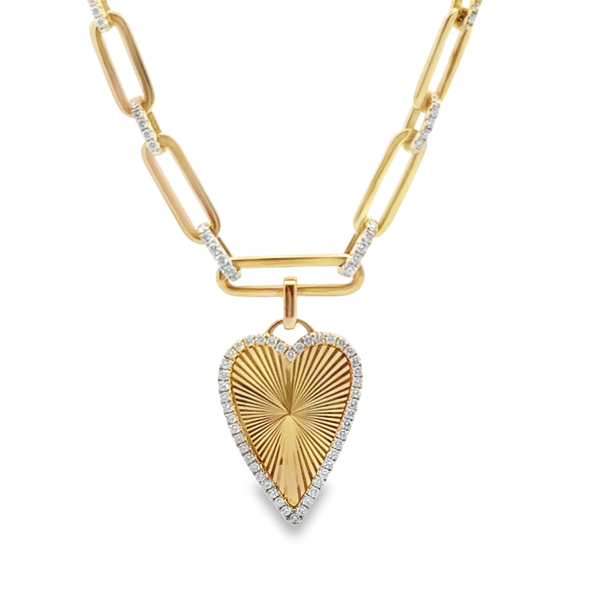Diamond Heart Chain Necklace – Landsberg Jewelers